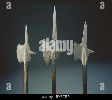 Halberd, 1600s. Switzerland, 17th century. Steel; rectangular wood haft ...