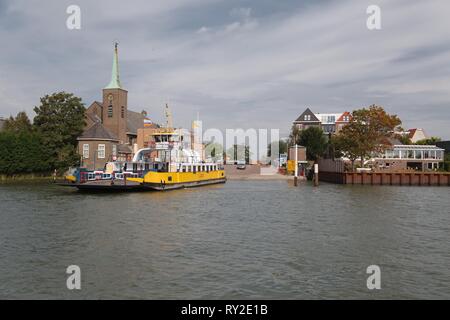 The Netherlands, Rotterdam. Ferry between Maassluis and Rozenburg ...