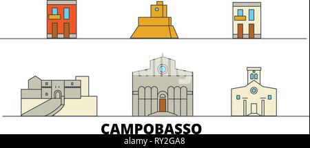 Campobasso silhouette skyline. Italy - Campobasso vector city, italian ...