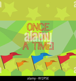 Conceptual hand writing showing Once Upon A Time. Concept meaning ...