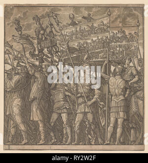 The Triumph of Julius Caesar: Soldiers Carrying Banners and Standards ...