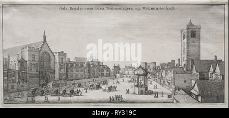 Wenceslaus Hollar. Westminster Hall (New Palace Yard and the Clock ...