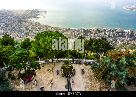 Harissa Our Lady of Lebanon Marian Shrine Pilgrimage Site Sanctuary ...