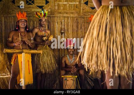 Caribbean, Dominica, Carib Village. Hut Stock Photo - Alamy