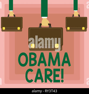 Conceptual hand writing showing Obama Care. Business photo showcasing ...