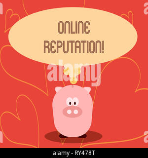 Handwriting text writing Online Reputation. Concept meaning Reliability ...