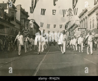 Antique 1926 photograph, parade of Ancient Egyptian Order of Sciots ...
