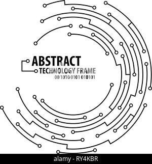 Abstract technology round frame Stock Vector Image & Art - Alamy