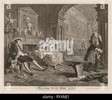 Marriage A-La-Mode, Plate II: The Breakfast Scene, Bernard Baron, 1696 ...
