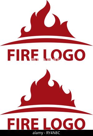 Flame logo design. Fire icon, oil and gas industry symbol isolated on ...