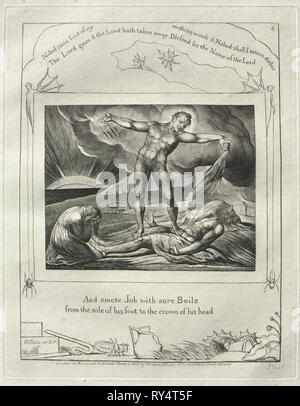 The Book of Job: Pl. 6, And smote Job with sore Boils / from the sole ...