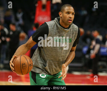 Boston Celtics center Al Horford #42 studying before the Boston Celtics ...