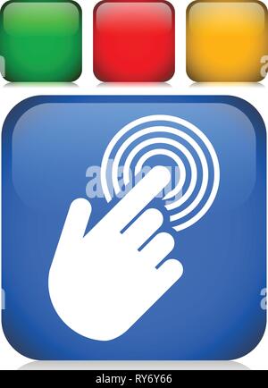 Tapping touchscreen on interface, mobile phone, icon Stock Vector Image ...