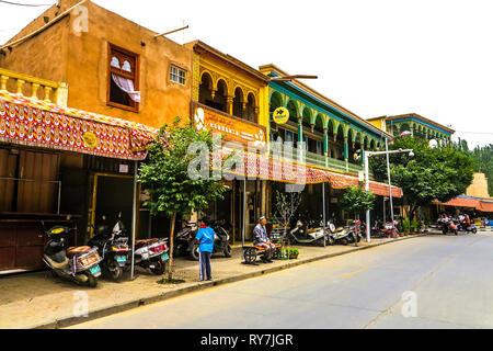 Kashgar Old Town Common Uyghur Architecture Apartment Buildings Facade ...