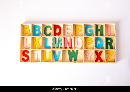 Detailed letters on a pure white background Stock Photo - Alamy