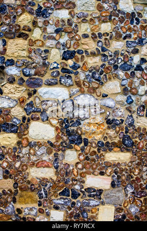 detail of flint wall, suffolk, england Stock Photo - Alamy