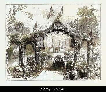 Arrival of the Earl of Pembroke at Wilton, 1871. 'The coming of age ...