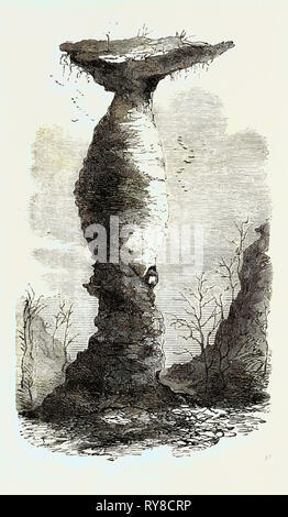 THE JUG ROCK IN SOUTHERN INDIANA 1869 Stock Photo - Alamy