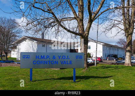 Exterior view of HMP & YOI Cornton Vale prison in Stirling, Scotland ...