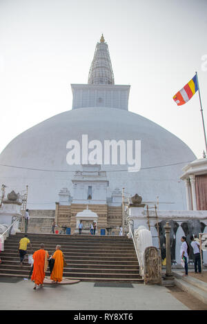 The Ruwanwelisaya, stupa in Sri Lanka, is a hemispherical structure ...
