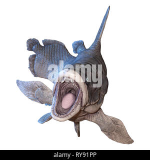 3D rendering of a Mawsonia, an extinct genus of prehistoric coelacanth ...