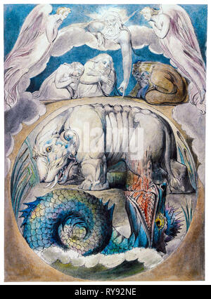 William Blake - Behemoth and Leviathan Stock Photo - Alamy