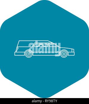 Hearse icon, outline style Stock Vector Image & Art - Alamy