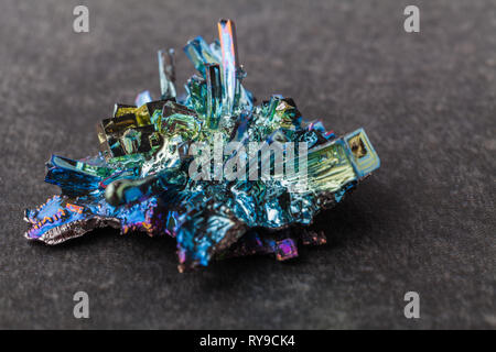 Bismuth Rare Rainbow Mineral Crystal Metal Stone Stock Photo - Alamy