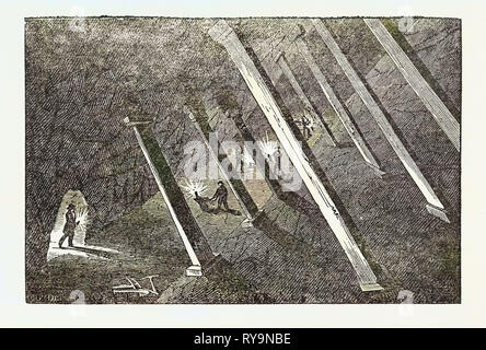 SCENE IN POLGOOTH TIN MINE, in south Cornwall, United Kingdom Stock ...