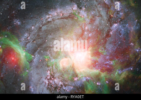 Cosmic landscape, colorful science fiction wallpaper with endless outer ...