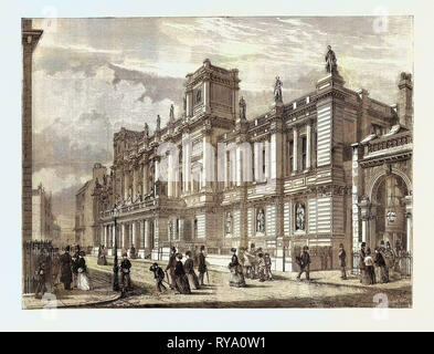 New buildings of London University, Burlington Gardens 1870 Stock Photo ...