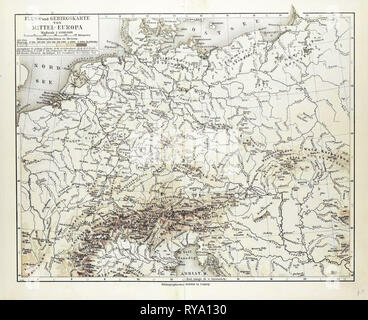 MAP OF EUROPE 1899 Stock Photo - Alamy