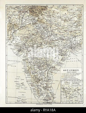 MAP OF INDIA PAKISTAN AND TIBET 1899 Stock Photo - Alamy
