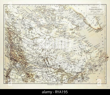 MAP OF CANADA 1899 Stock Photo - Alamy