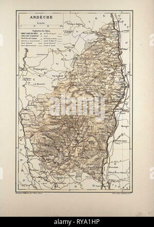 Map of Ardèche France Stock Photo - Alamy