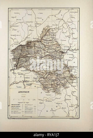 MAP OF AVEYRON FRANCE Stock Photo - Alamy