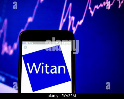 Witan Investment Trust plc company logo seen displayed on smart phone ...
