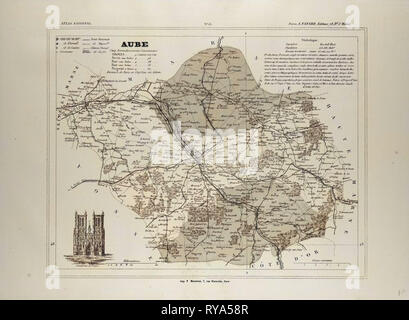 MAP OF AUBE FRANCE Stock Photo: 53470767 - Alamy