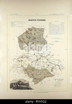 Map of Haute-Vienne France Stock Photo - Alamy