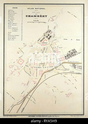 MAP OF CHAMBÉRY FRANCE Stock Photo - Alamy