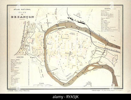 MAP OF BESANÇON FRANCE Stock Photo - Alamy