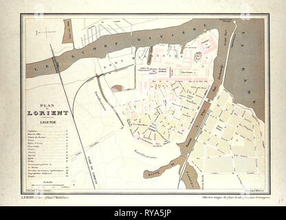 MAP OF LORIENT FRANCE Stock Photo - Alamy
