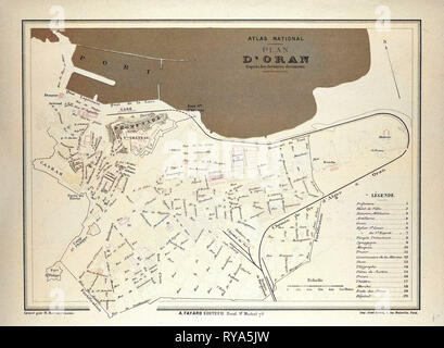 Map of Oran France Stock Photo - Alamy