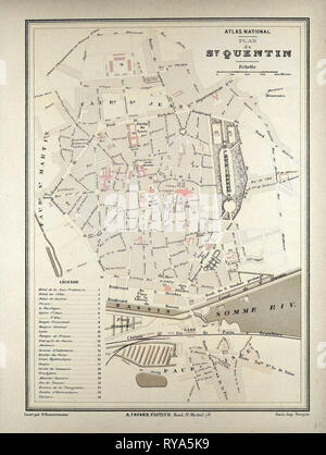 MAP OF ST. QUENTIN FRANCE Stock Photo - Alamy