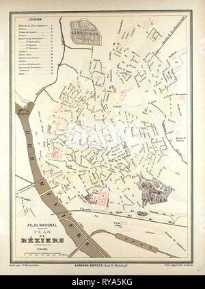 MAP OF BÉZIERS FRANCE Stock Photo - Alamy
