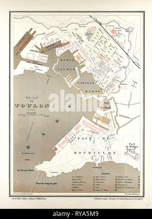 Map of Toulon, France Stock Photo - Alamy