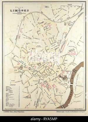 MAP OF LIMOGES FRANCE Stock Photo - Alamy