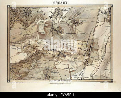 MAP OF SCEAUX FRANCE Stock Photo - Alamy