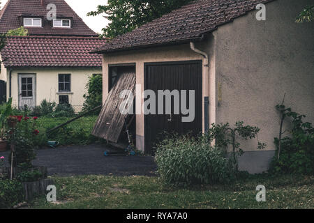 Old garage doors, Germany, Europe Stock Photo - Alamy