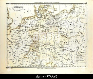 MAP OF GERMANY IN 1813 Stock Photo - Alamy